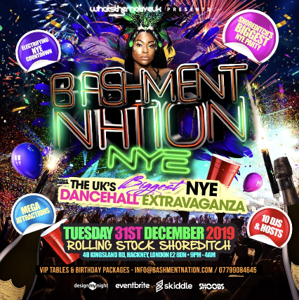 Tickets for BASHMENT NATION - NYE Dancehall Party | TicketWeb - Rolling ...