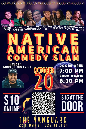 Native American Comedy Slam at The Vanguard on Oct 20, 2022 - tickets ...