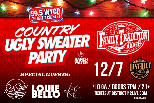 99.5 WYCD Detroit's Country presents COUNTRY UGLY SWEATER PARTY Tickets ...