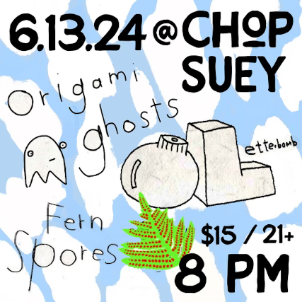 Tickets for Origami Ghosts, Letterbomb, Fern Spores | TicketWeb - Chop ...
