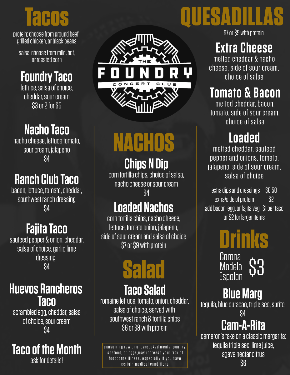 Events - Foundry Concert Club