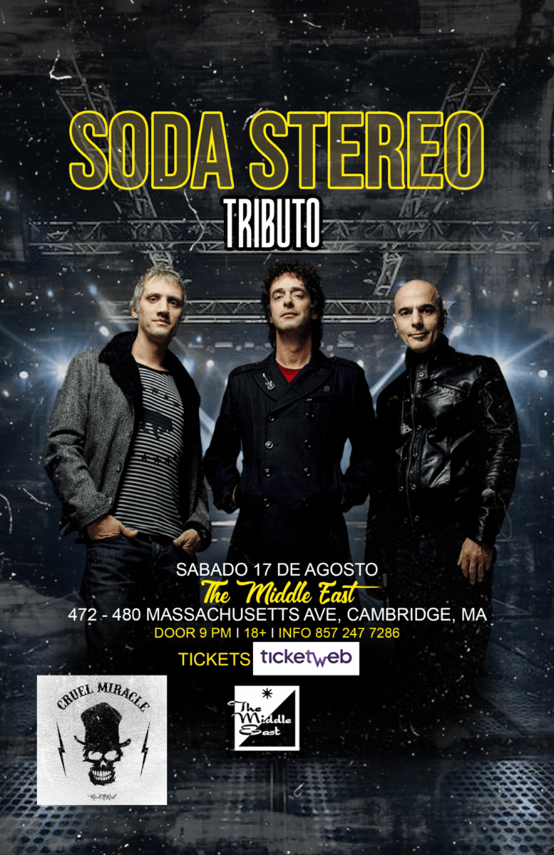 Soda Stereo Tributo | The Middle East Restaurant and Nightclub Soda Stereo Tributo | The Middle East Restaurant and Nightclub