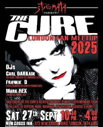 Tickets for The Cure London Fan Meet-up 2025 | TicketWeb - New Cross ...