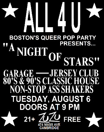 Tickets for ALL4U Boston's Queer Pop Party | TicketWeb - Middle East ...