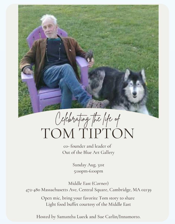 Tom Tipton Celebration of Life Memorial - The Middle East Restaurant ...